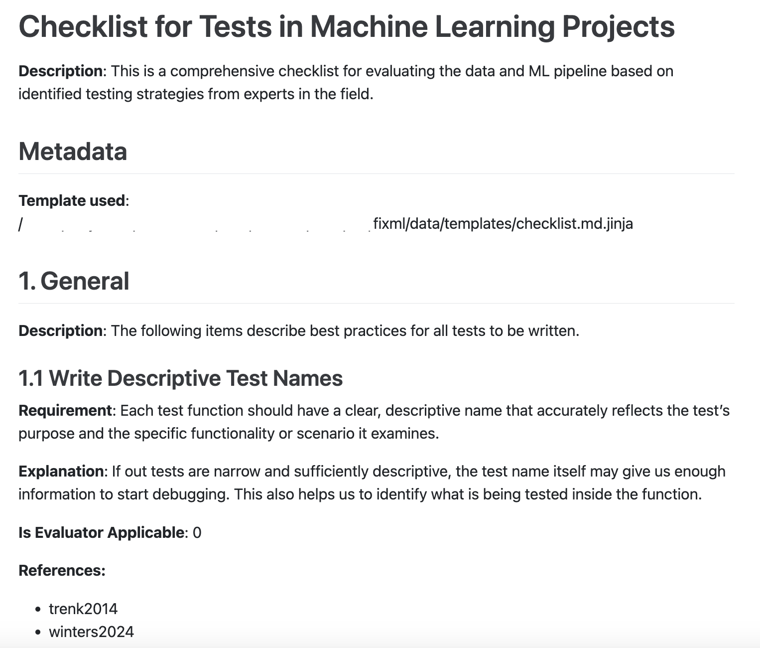 FixML - Checklists and LLM prompts for efficient and effective test ...